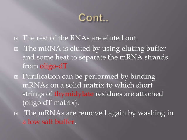 RNA ISOLATION AND cDNA PREPARATION | PPTX