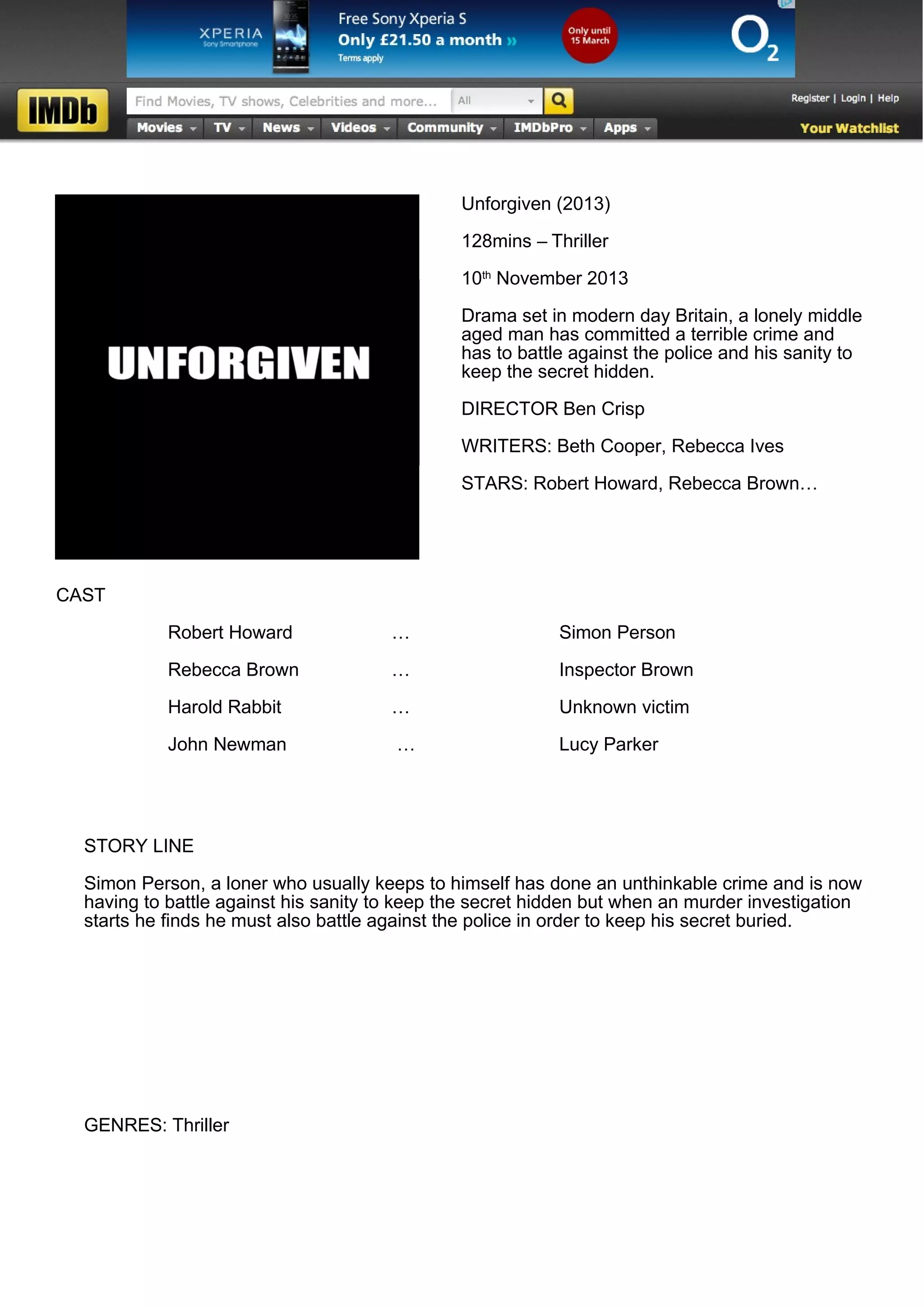 Imdb blank template (1) | PDF