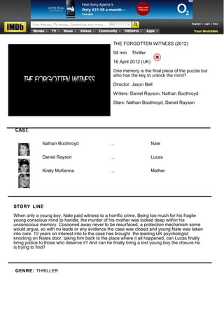 IMDb template | DOC | Movies | Entertainment