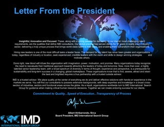 IMD Corporate Presentation | PDF