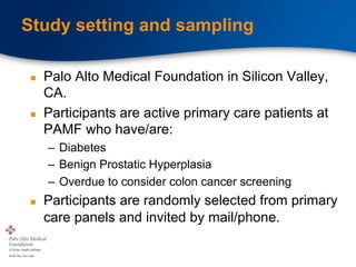 Preliminary Findings from a Randomized Mixed-Methods Cross-Over Study ...