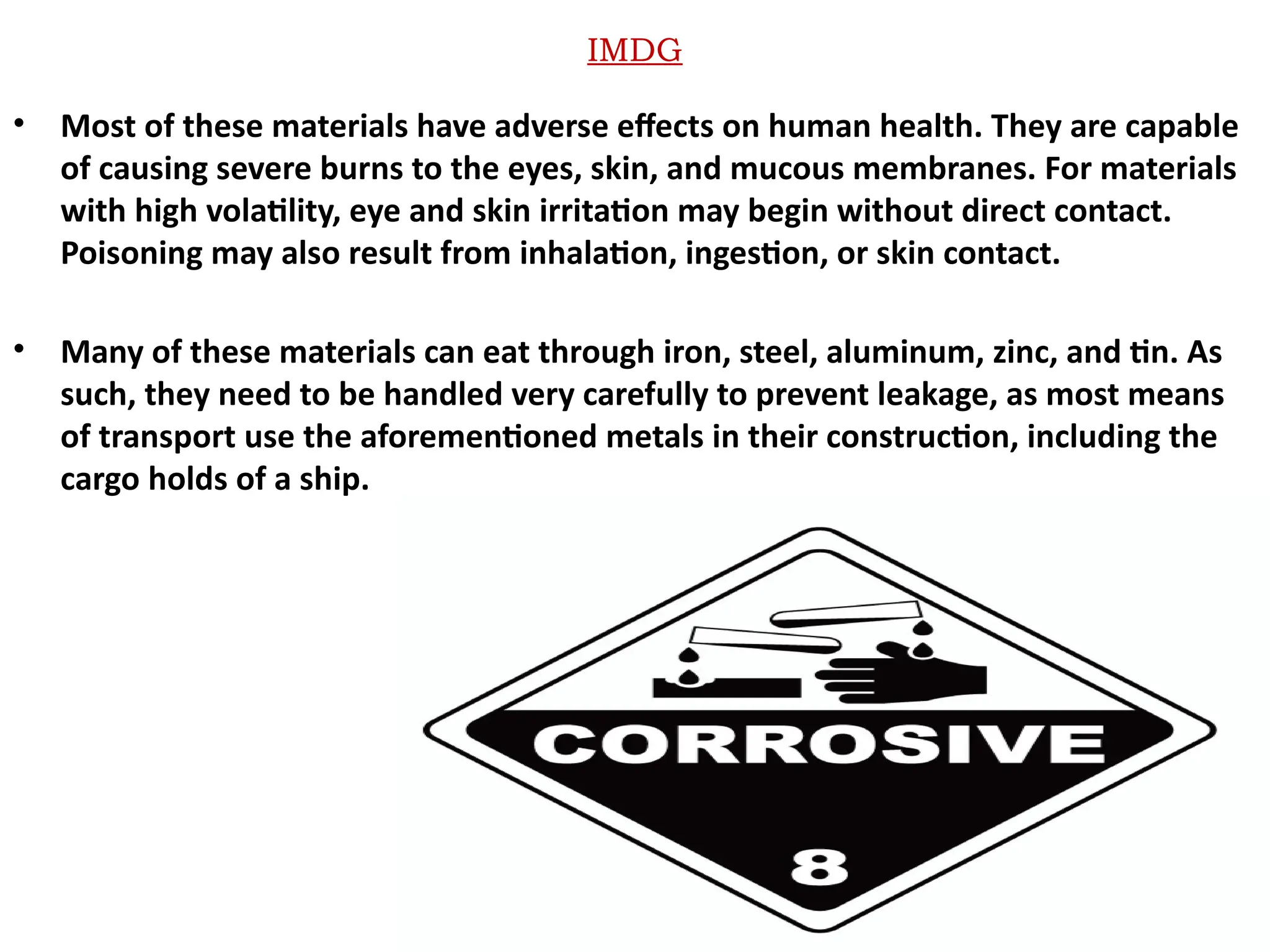 IMDG Code various classes intrduction.pptx