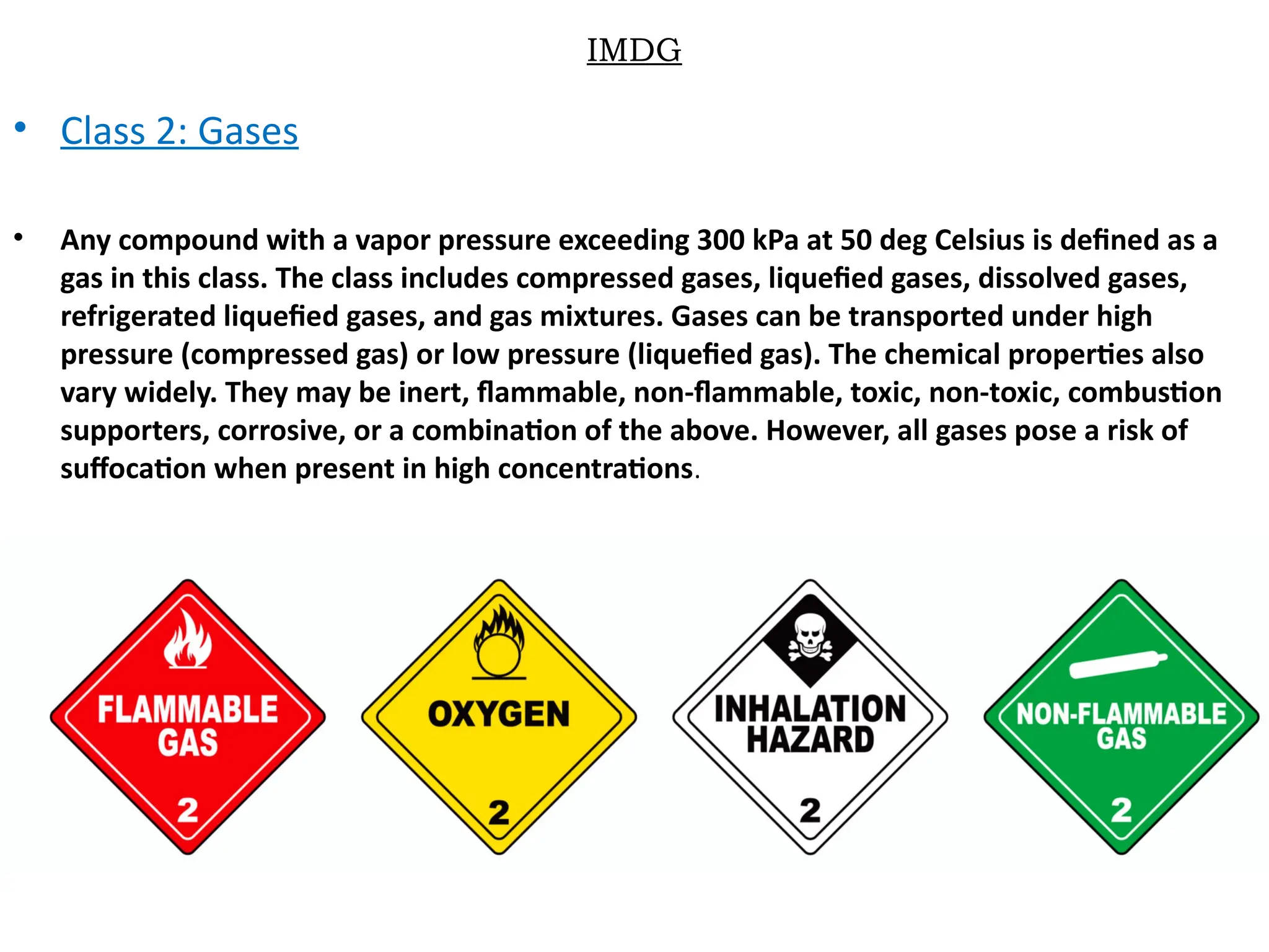 IMDG Code various classes intrduction.pptx