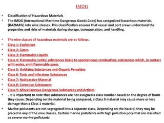 IMDG Code various classes intrduction.pptx