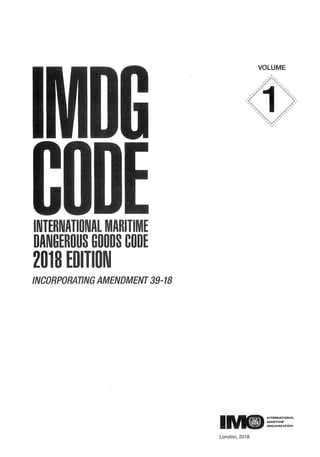International Maritime Dangerous Goods (IMDG code) | PDF