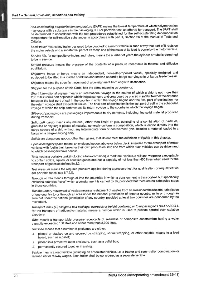 International Maritime Dangerous Goods (IMDG code) | PDF