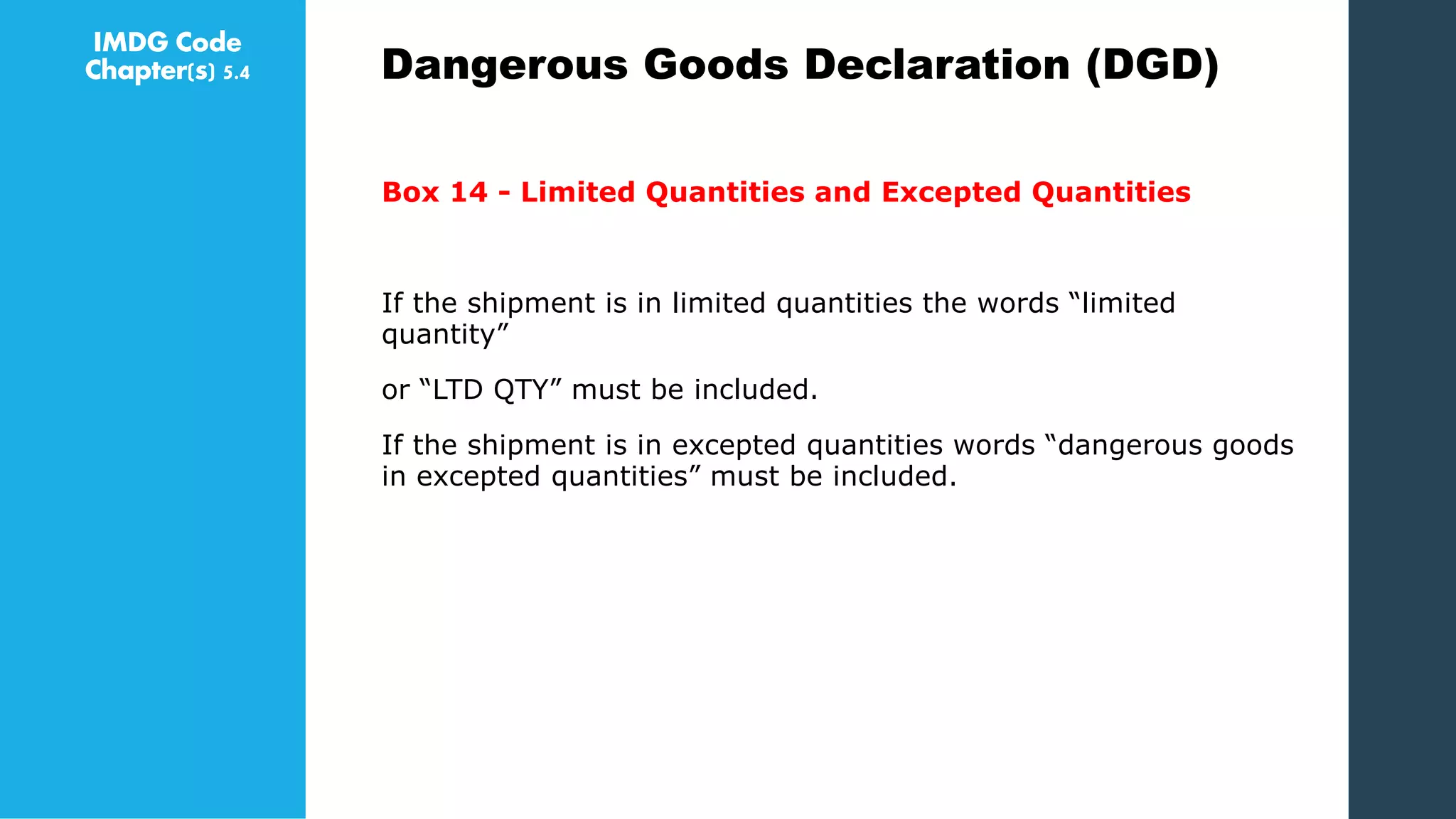IMDG CODE Consignment Procedure | PDF
