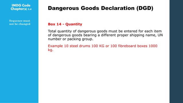 IMDG CODE Consignment Procedure | PPT