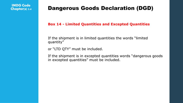 IMDG CODE Consignment Procedure | PPT