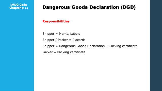 IMDG CODE Consignment Procedure | PPT