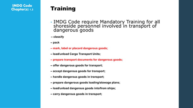 IMDG CODE Consignment Procedure | PPT
