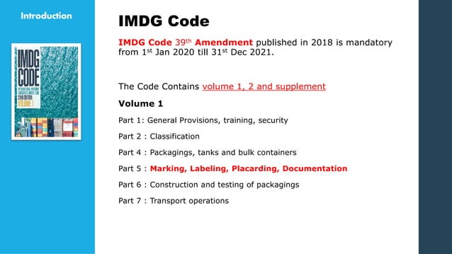 IMDG CODE Consignment Procedure | PPT