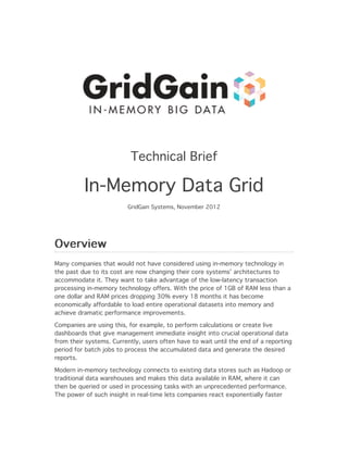 In-Memory Data Grids: Explained... | PDF