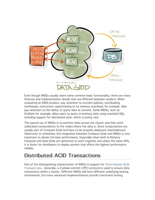 In-Memory Data Grids: Explained... | PDF