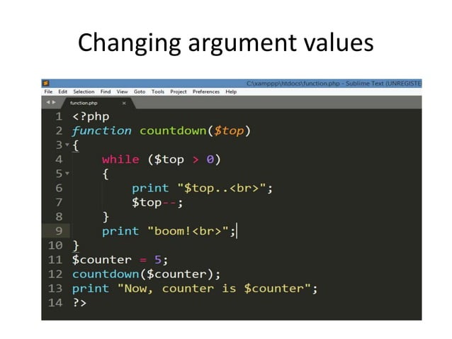 Functions in php | PPTX