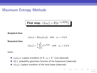 MAXENTROPIC APPROACH TO DECOMPOUND AGGREGATE RISK LOSSES | PPT