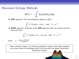 MAXENTROPIC APPROACH TO DECOMPOUND AGGREGATE RISK LOSSES | PPT