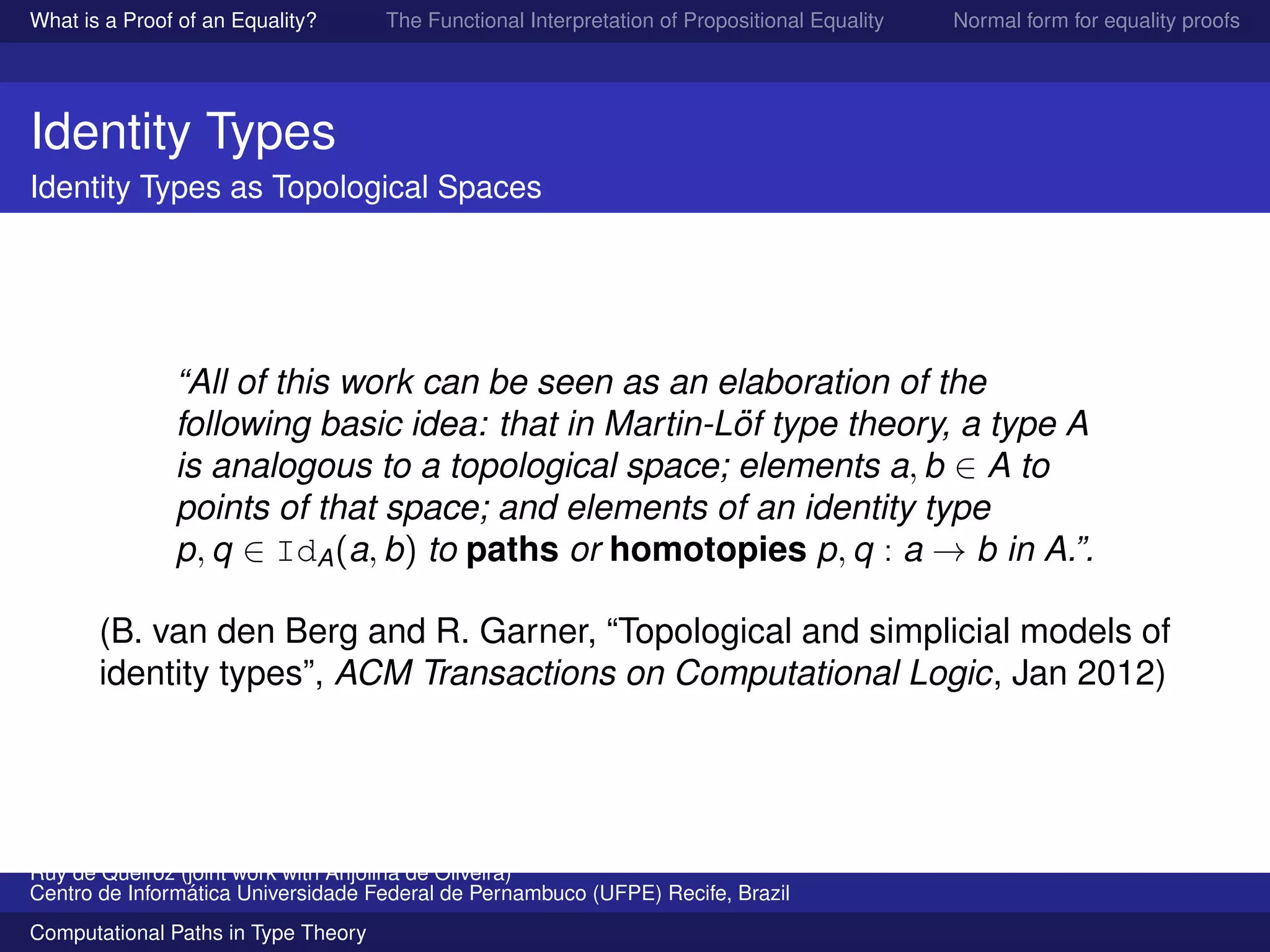 Computational Paths in Type Theory | PPT