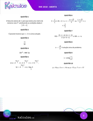 IME 2018 - aberta | PDF