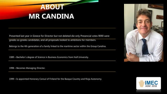 IMEC AGM 2018 PROFORMA DIRECTOR CANDIDATE | PPTX