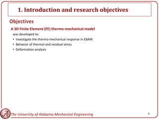 Simulations of Thermo-Mechanical Characteristics in Electron Beam ...