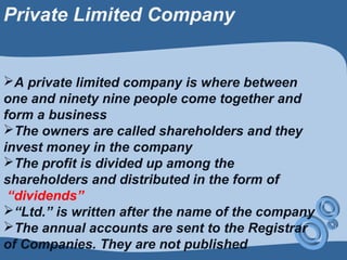 PUBLIC AND PRIVATE LIMITED COMPANIES | PPT
