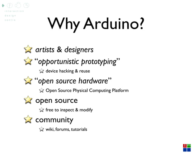 Arduino Lecture 1 - Introducing the Arduino | PPT