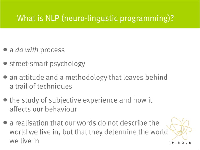 neuro-linguistic programming | PDF | Events