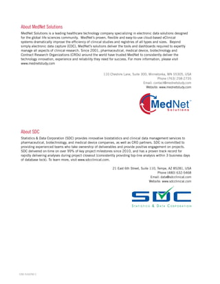 iMedNet EDC Maximizes eClinical Development Process Efficiency | PDF