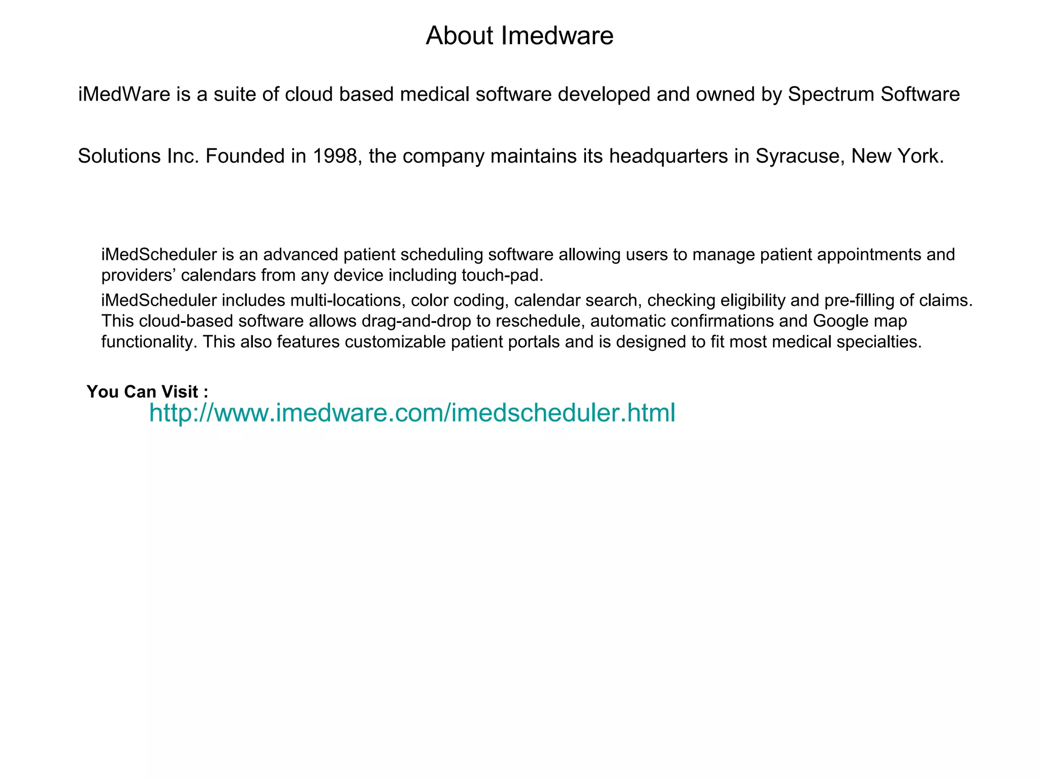 I medscheduler | PPT