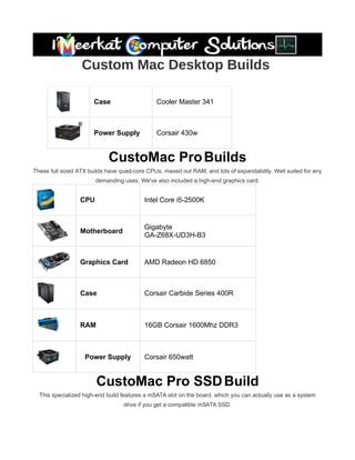 iMCS Custom Mac Builds | PDF
