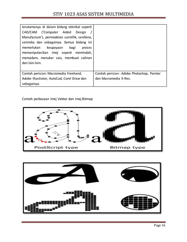 Imej vektor dan imej bitmap | DOCX