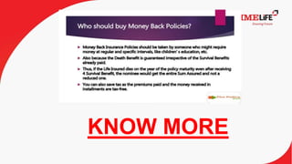 IME money back plan | PPTX