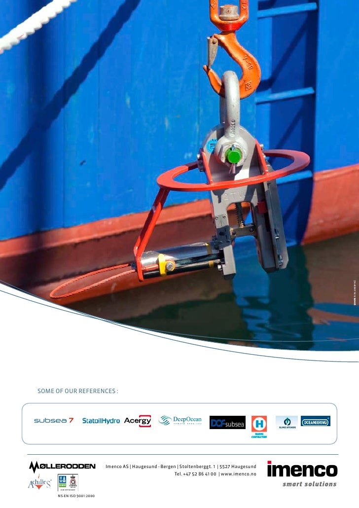 Imenco rov shackle broshure al cohen