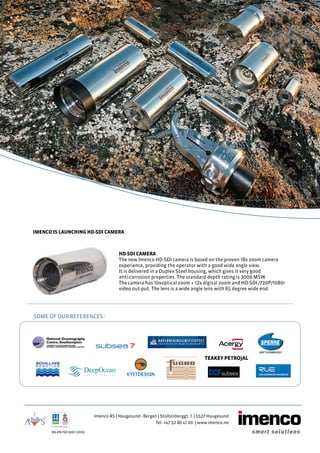 Imenco subseacamera | PDF