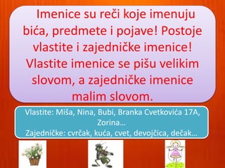 Imenice, glagoli, pridevi | PPTX