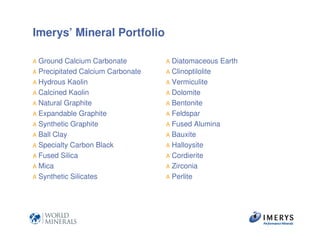 Introduction to Imerys PFM | PDF
