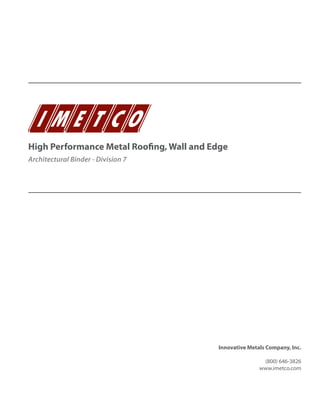 Imetco Architectural Binder Digital Compressed | PDF