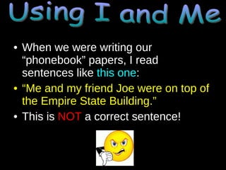 I Me We And Us | PPT