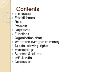 international monetary fund(IMF) | PPTX