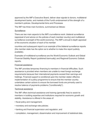 International monetary fund | DOC