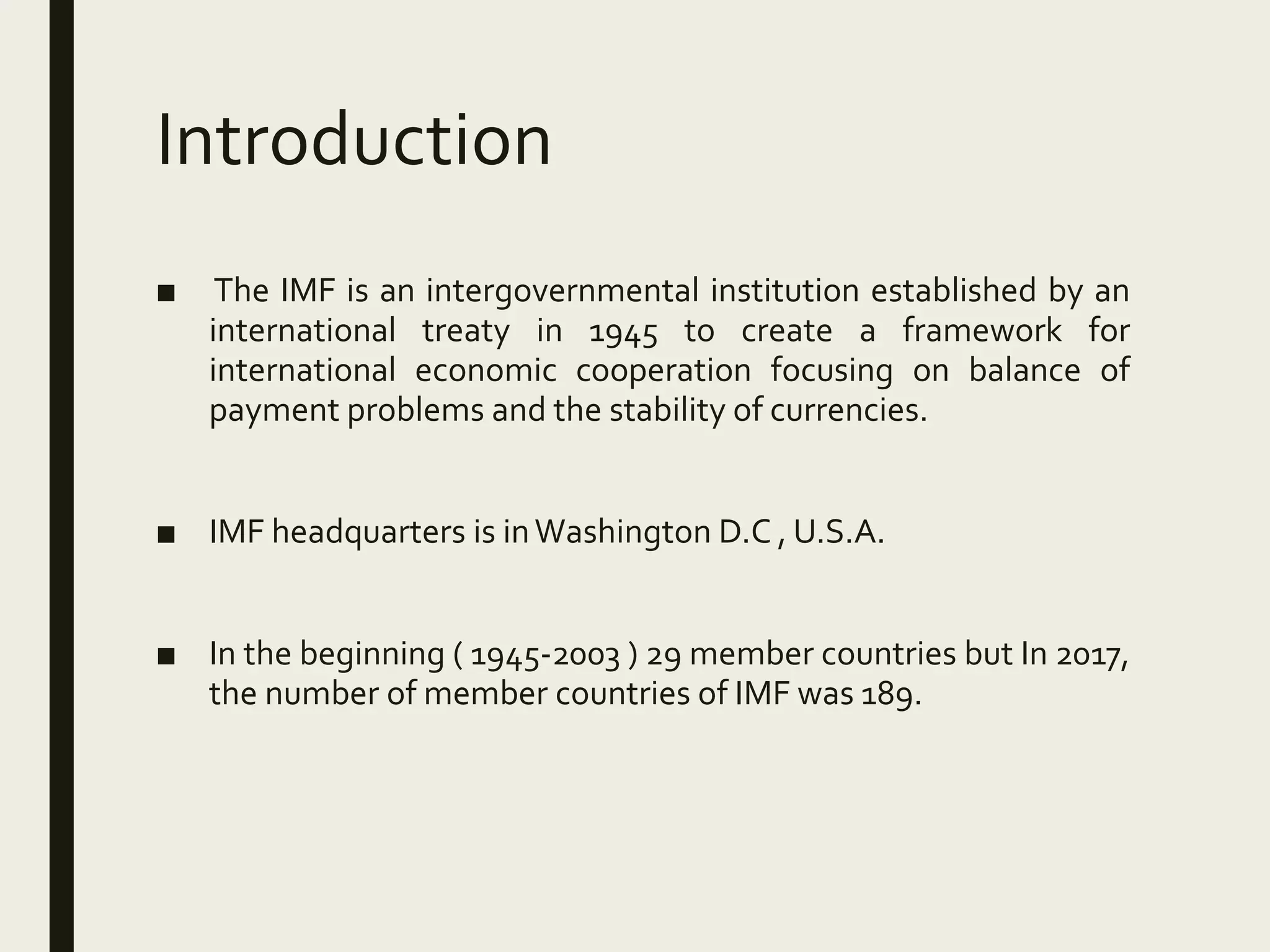 International Monetary Fund (IMF) | PPT