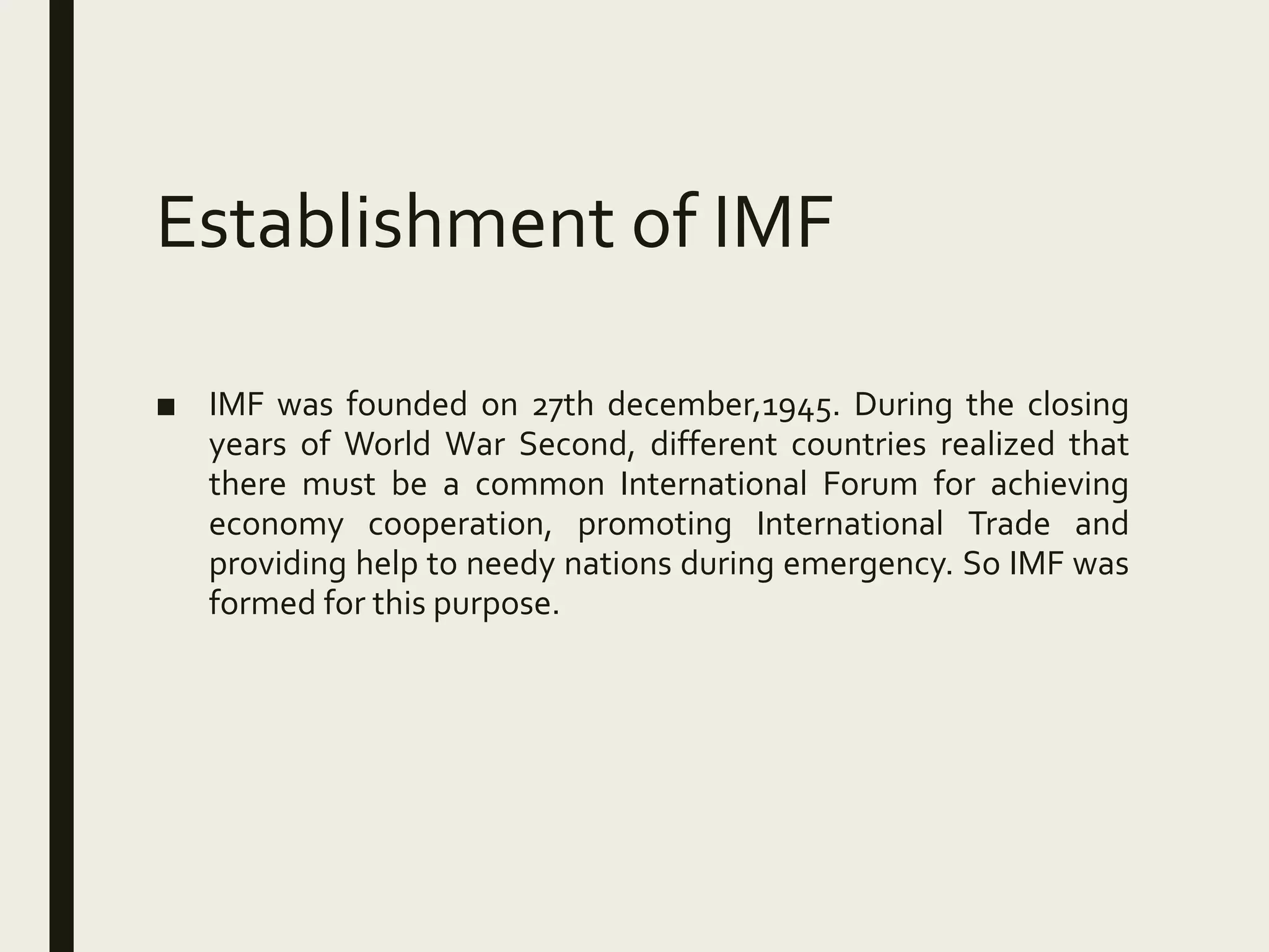 International Monetary Fund (IMF) | PPT