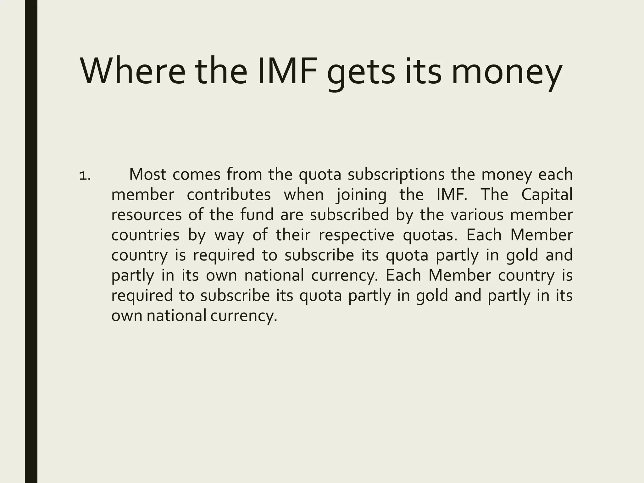 International Monetary Fund (IMF) | PPT