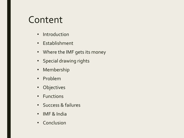 International Monetary Fund (IMF) | PPT