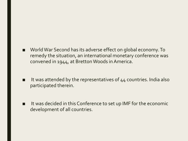 International Monetary Fund (IMF) | PPT