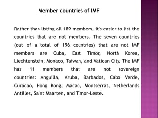 International Monetary Fund (IMF) | PPTX