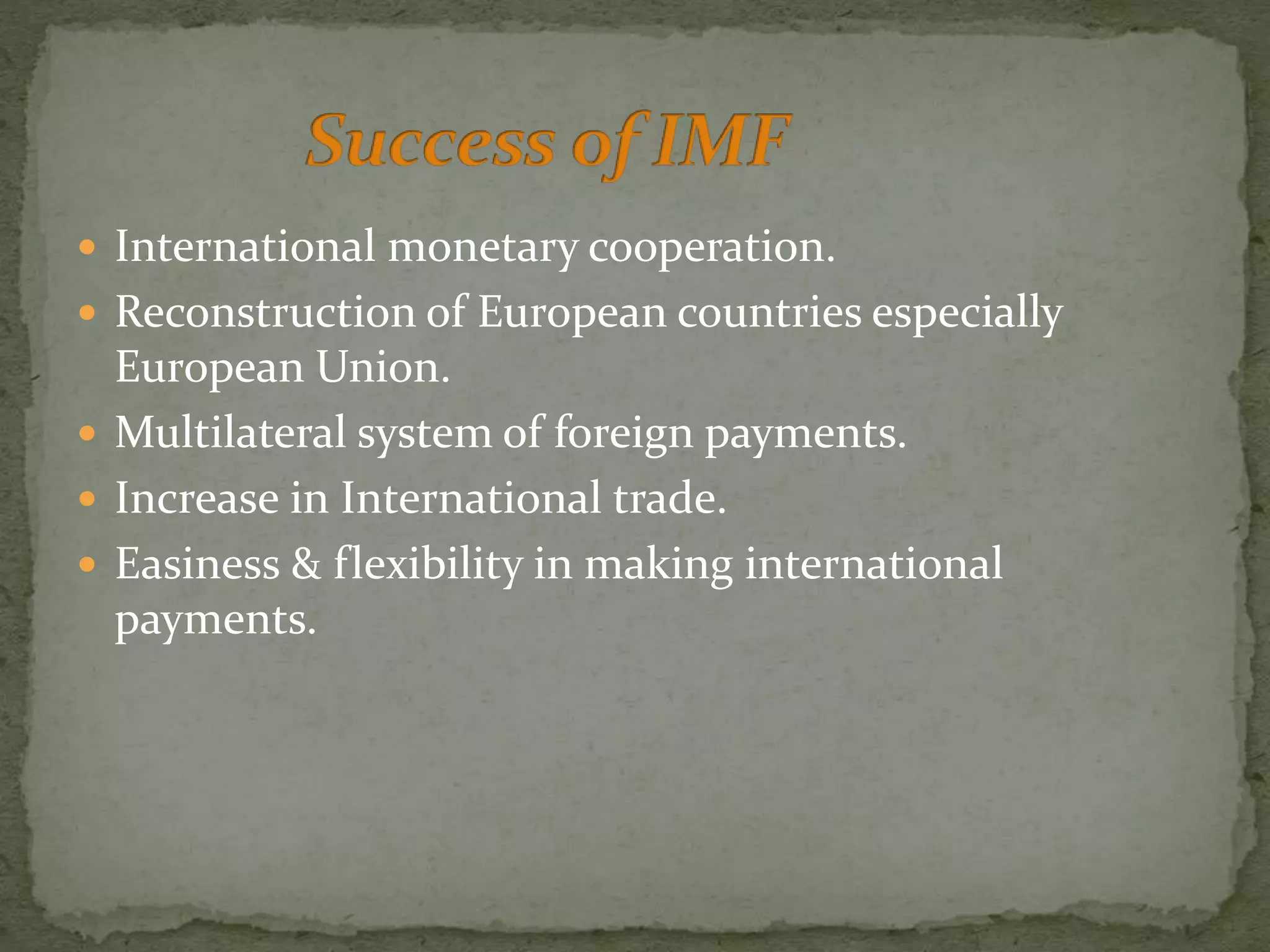 INTERNATIONAL MONETARY FUND | PPTX