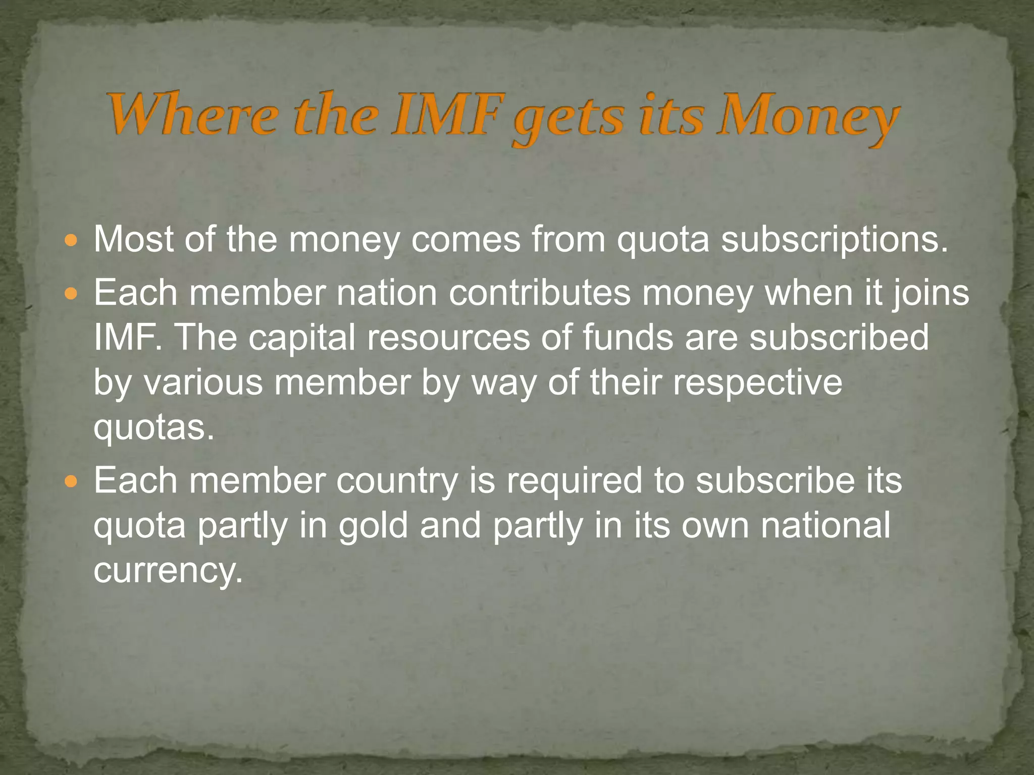 INTERNATIONAL MONETARY FUND | PPTX