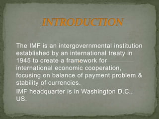 INTERNATIONAL MONETARY FUND | PPTX